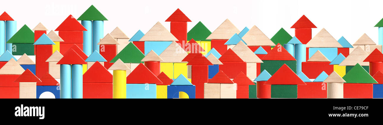 Symbol image. Living in a town, city, village, housing. Colorful ...