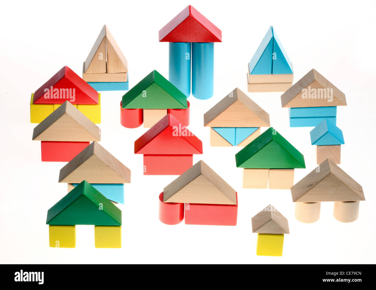 Symbol image. Living in a town, city, village, housing. Colorful ...