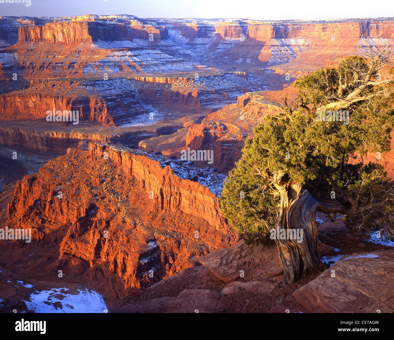 Shafer Canyon and Shafer Trail in Canyonlands National Park as seen ...