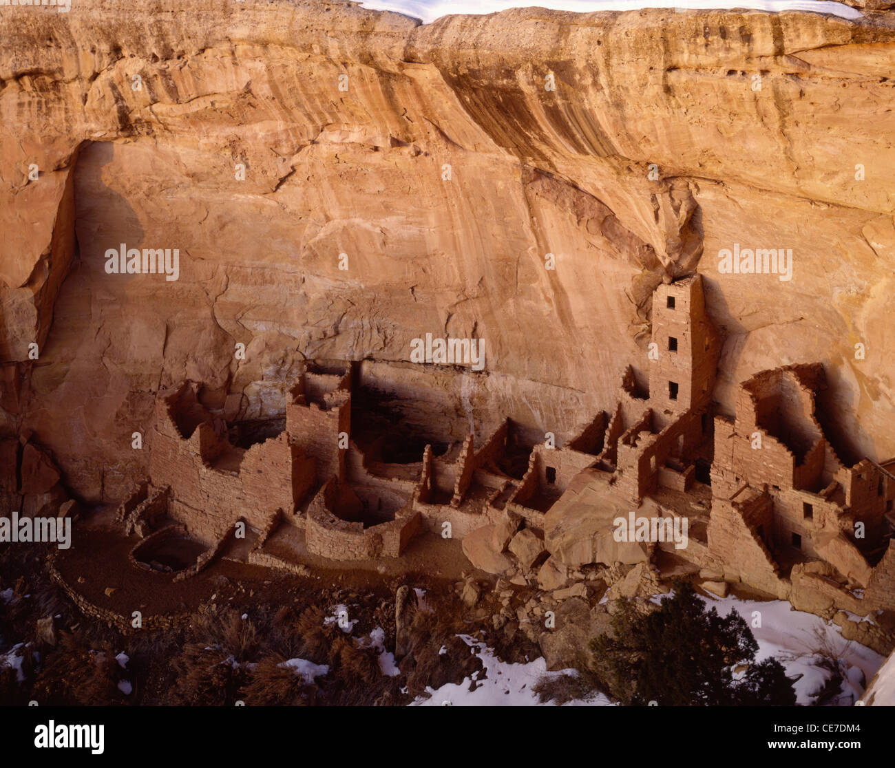 USA, Colorado, Square Tower House, Mesa Verde National Park Stock Photo ...