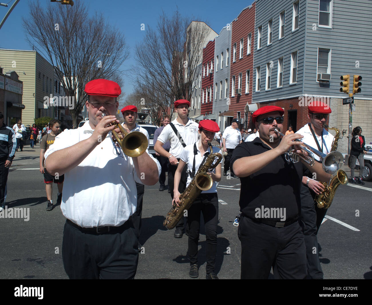 Our Lady of Mount Carmel Catholic Church brass band, Brooklyn, New York ...