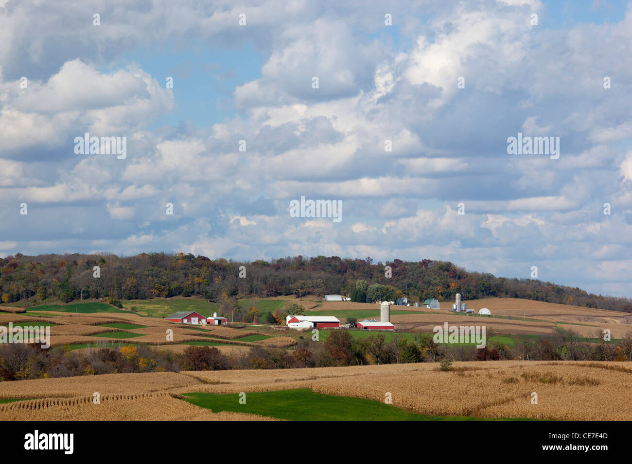 IA, Dubuque County, Farmland scene Stock Photo - Alamy