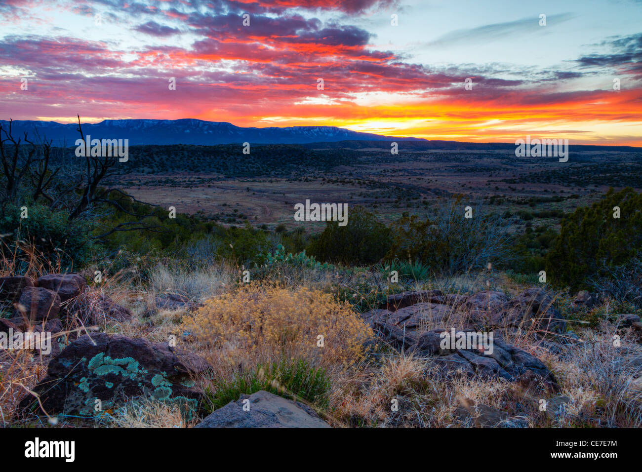 High desert sunset Stock Photo - Alamy