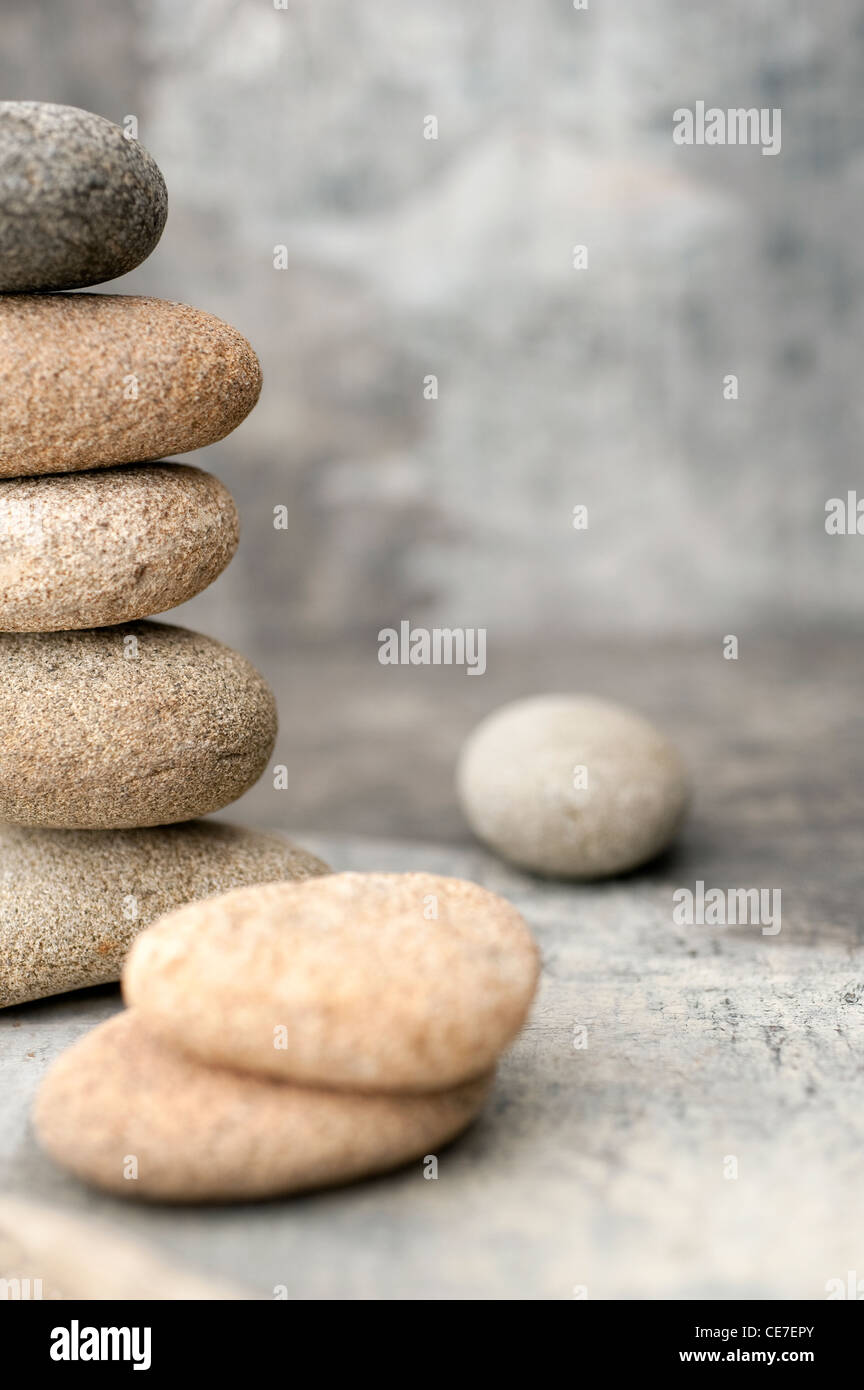 Organic stone in a gray toned studio still life environment Stock Photo ...