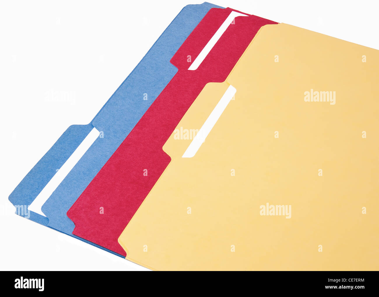 Multi color file folders for topic documents Stock Photo - Alamy