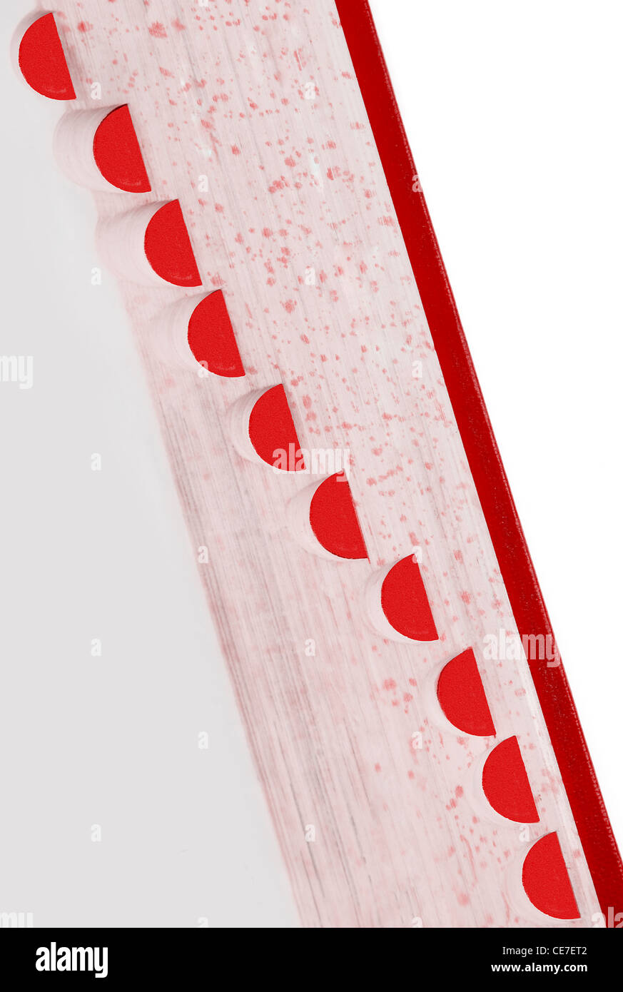 Red letter tabs to find words fast Stock Photo - Alamy