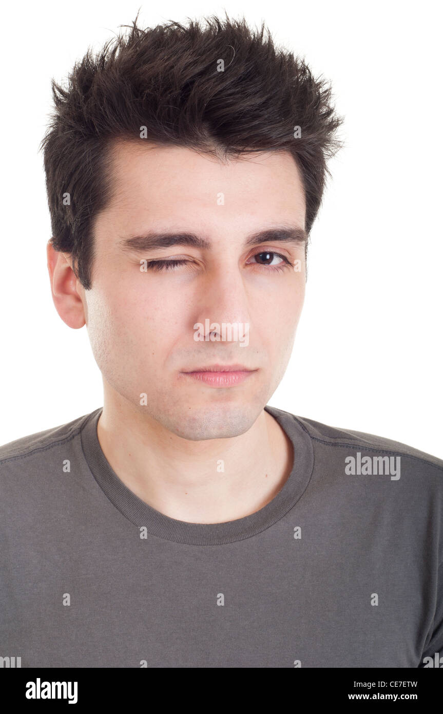 Winking face expression hi-res stock photography and images - Alamy