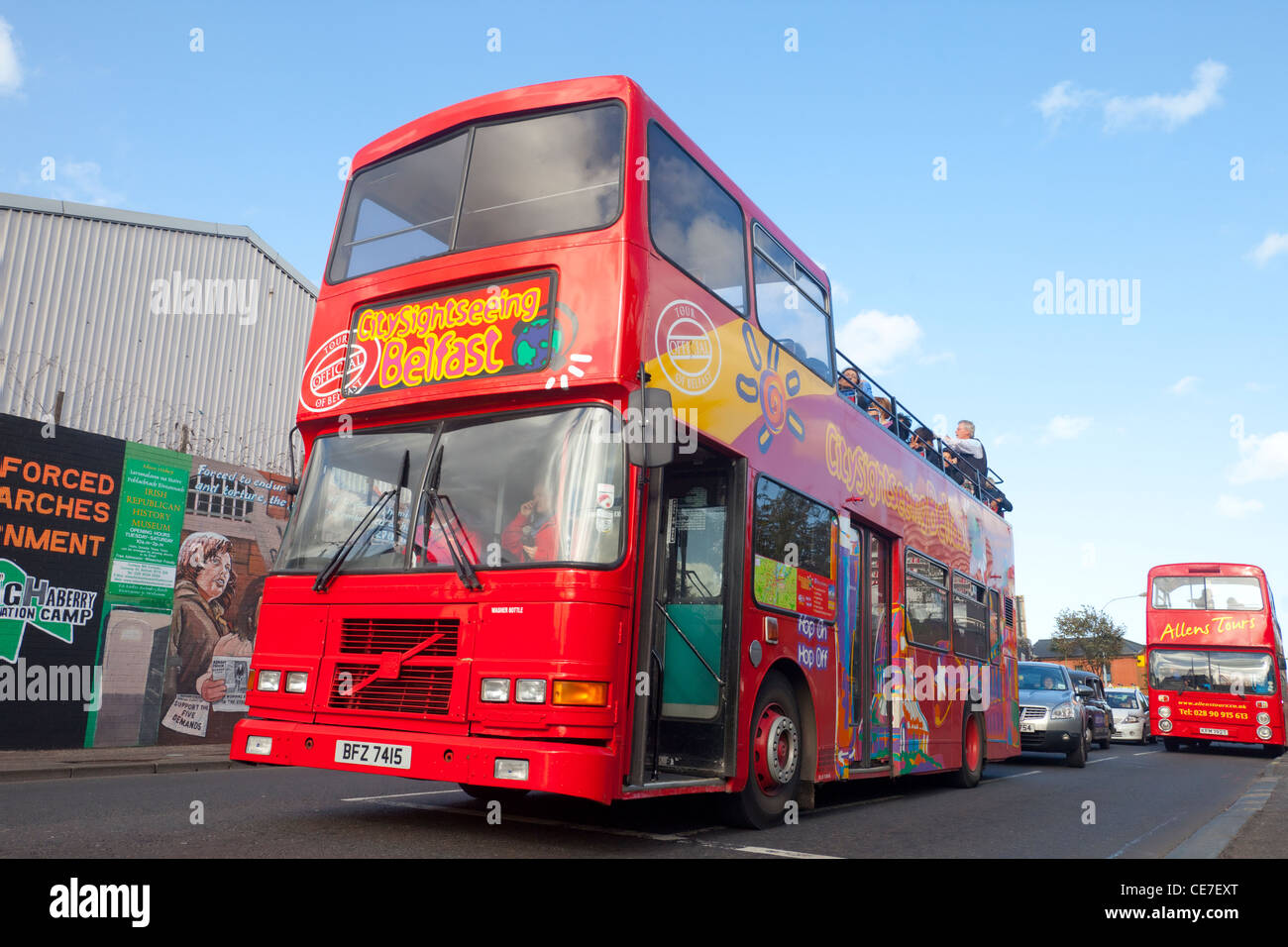 Public bus in Belfast, Ireland Stock Photo - Alamy