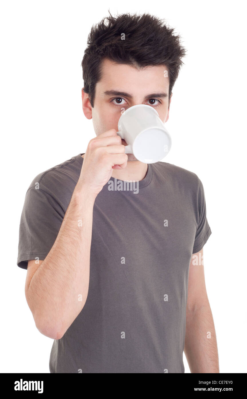 Man having coffee Stock Photo - Alamy