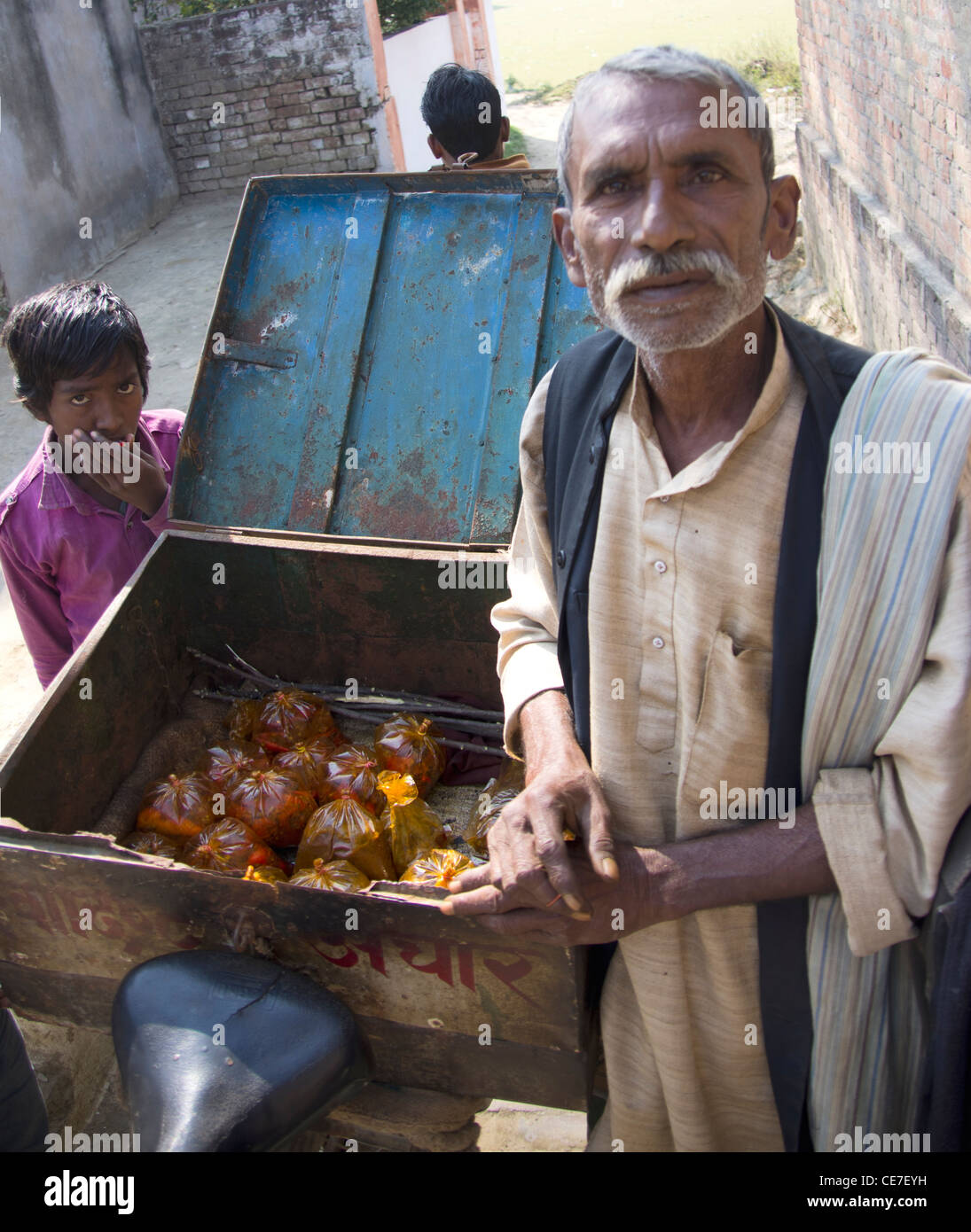 pickle salesman with pickles Stock Photo - Alamy