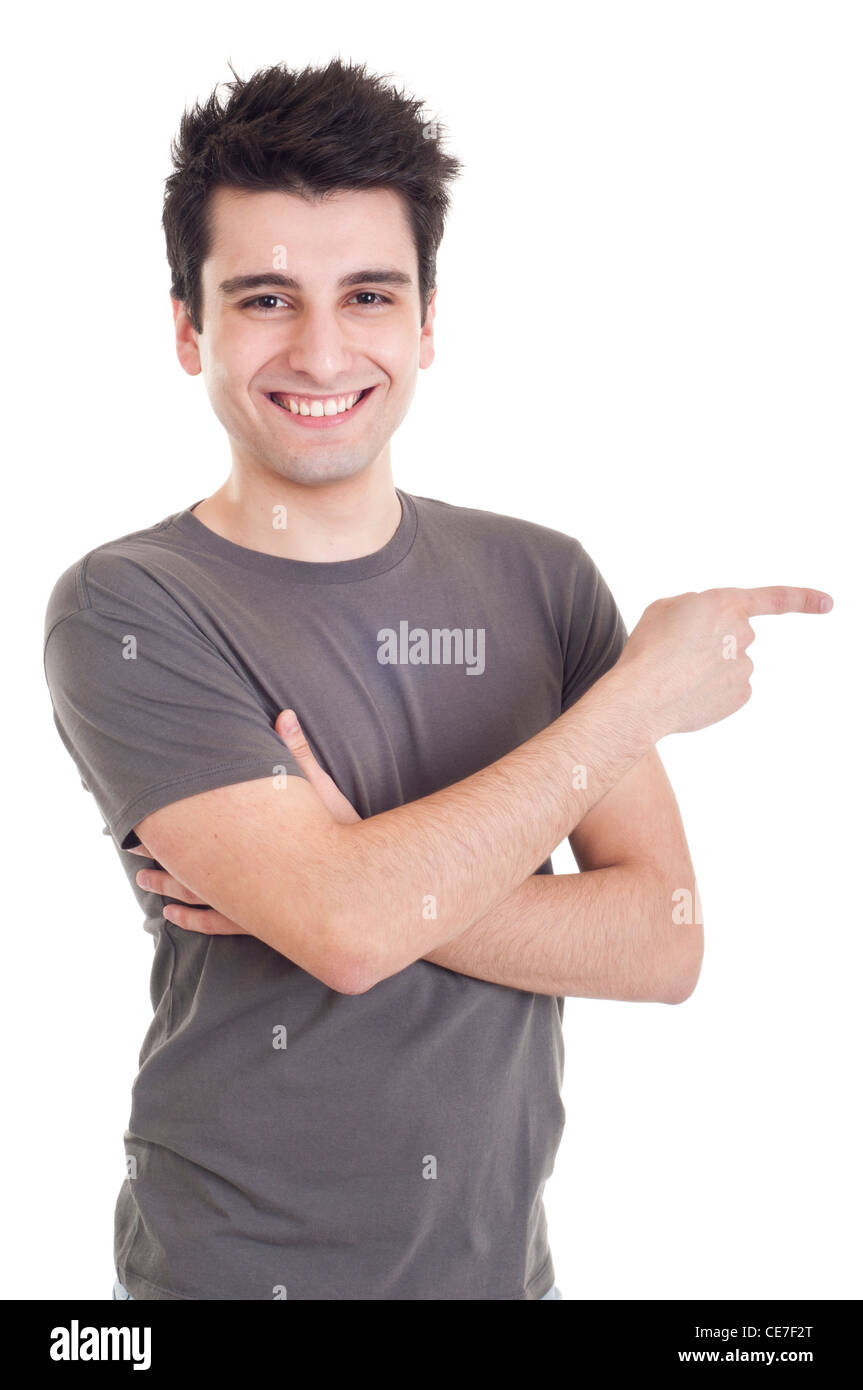 Man pointing right hi-res stock photography and images - Alamy
