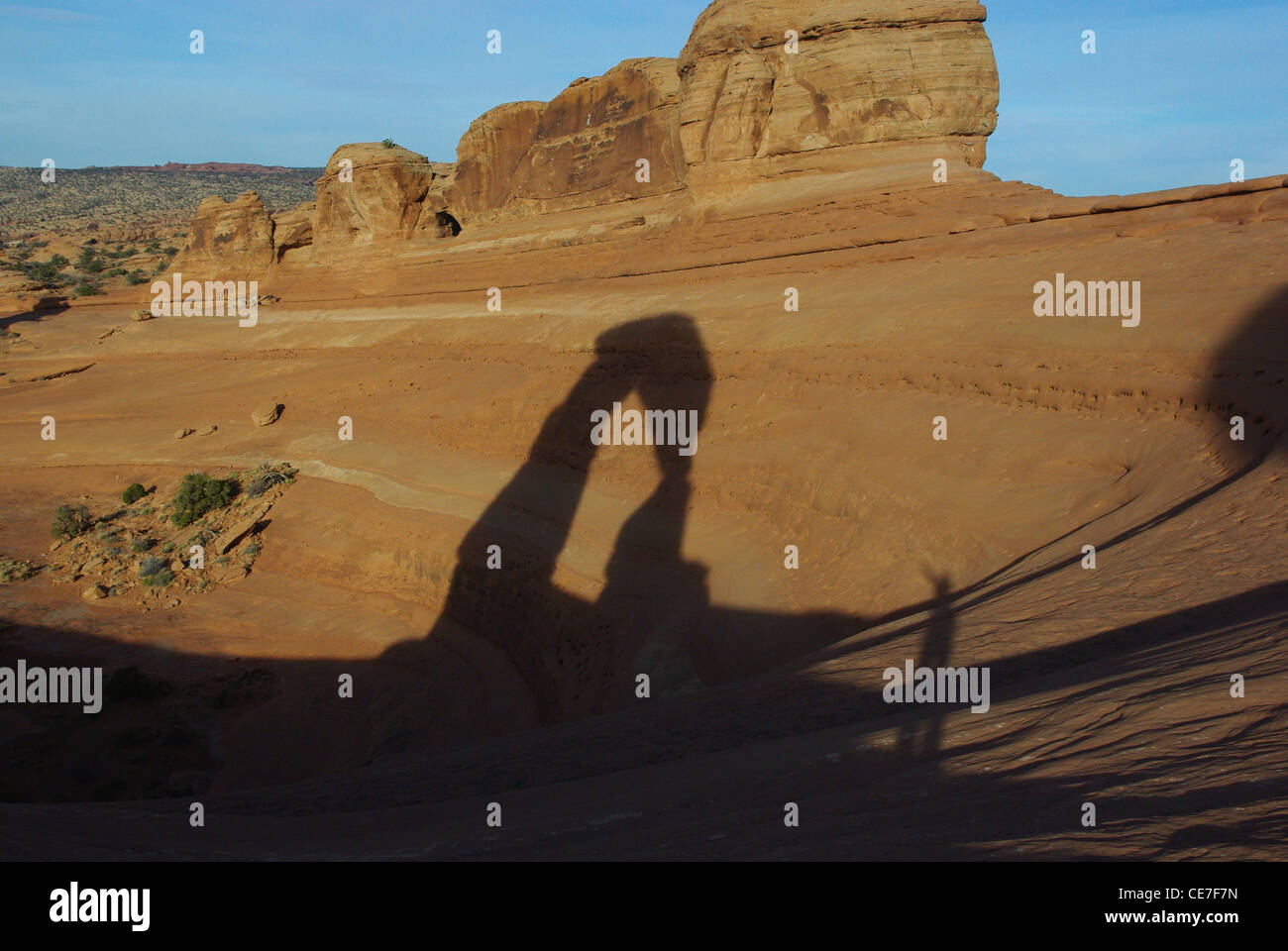 Delicate Arch shadow, Arches National Park Stock Photo - Alamy
