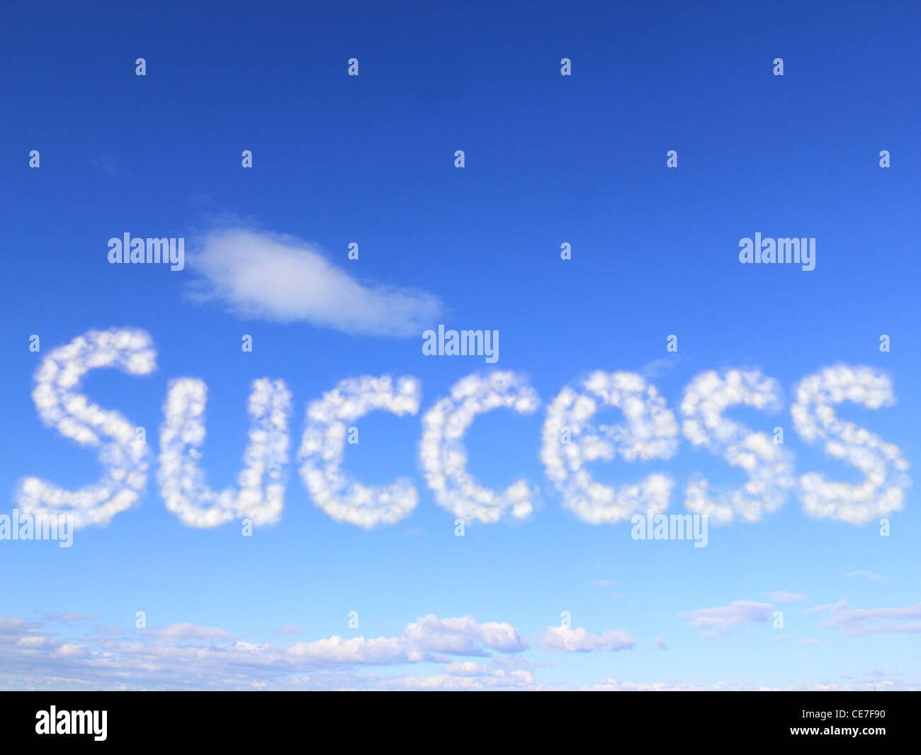 Success int the sky as clouds Stock Photo - Alamy