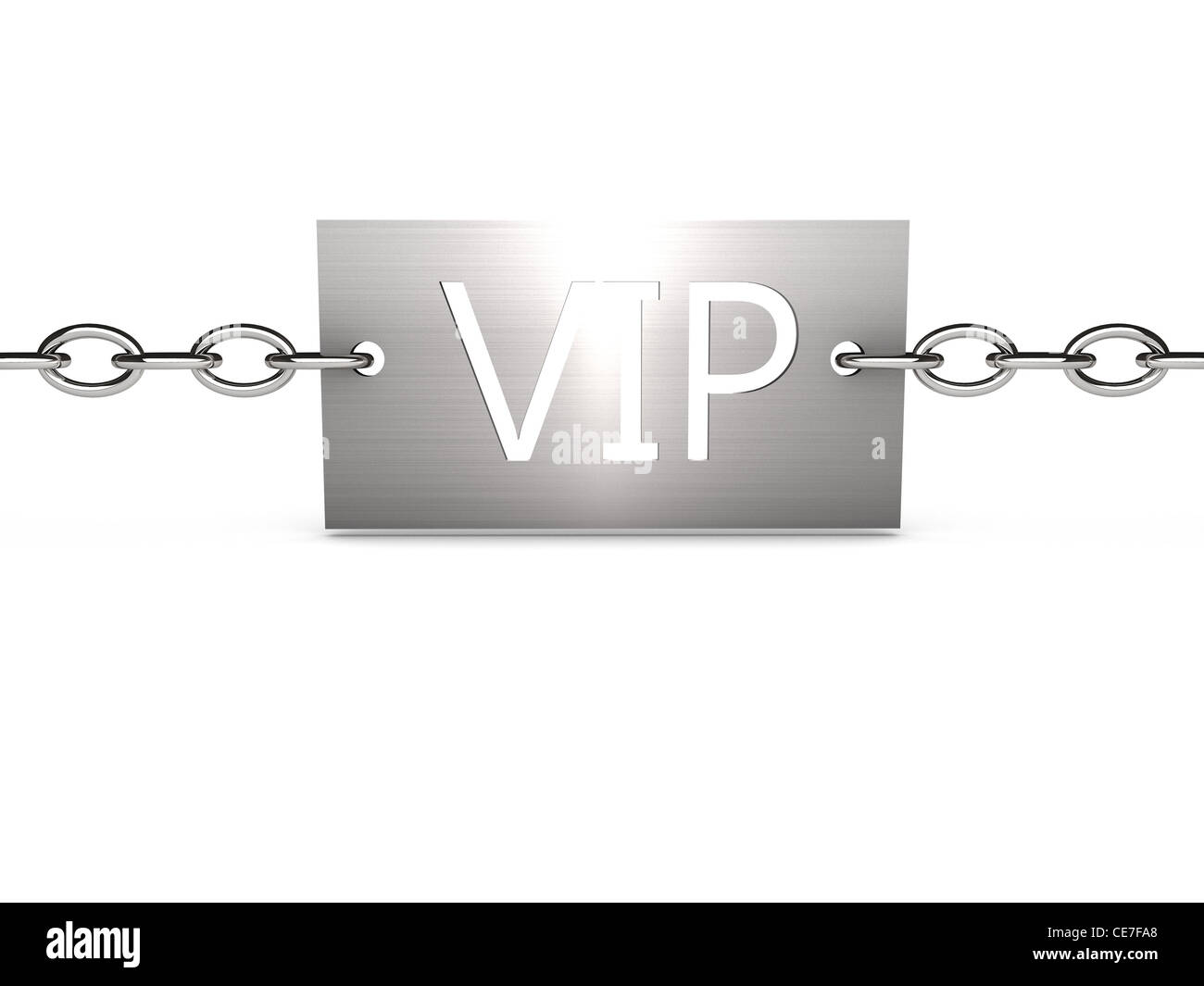 VIP sign on a chromatic chain Stock Photo - Alamy