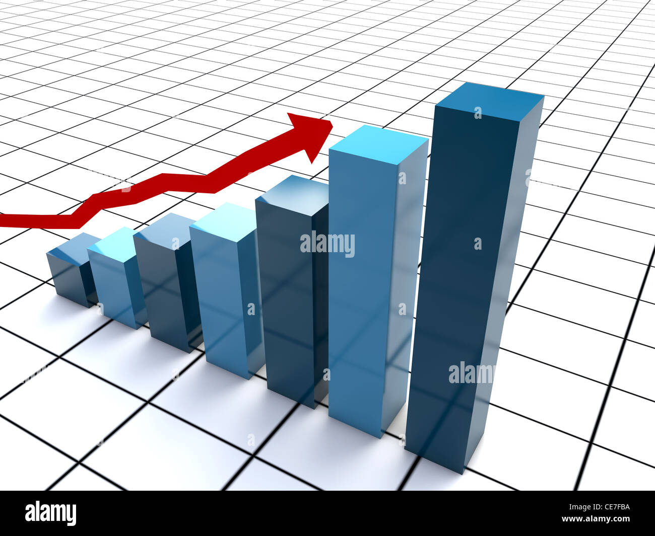Modern uprising business chart Stock Photo - Alamy