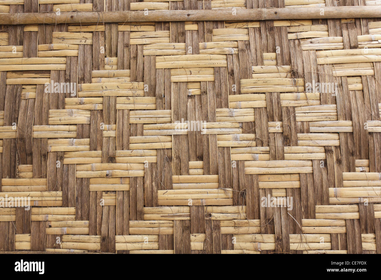 Old bamboo weave wall of hut in Thailand Stock Photo - Alamy