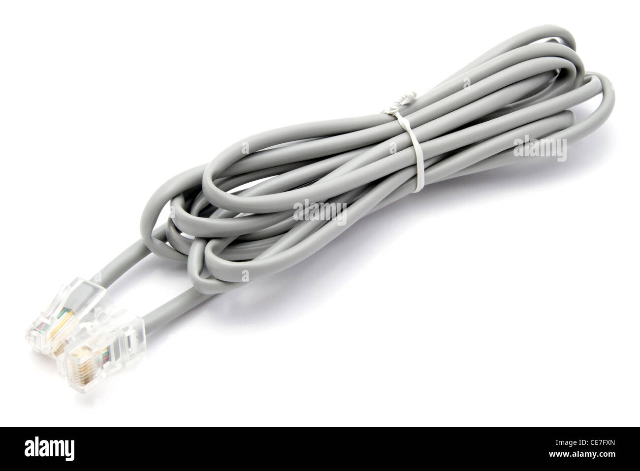 grey network plug isolated on white background Stock Photo - Alamy