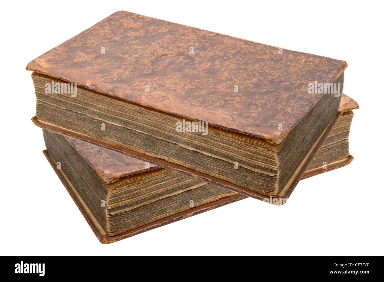 Old book isolated on white background Stock Photo - Alamy