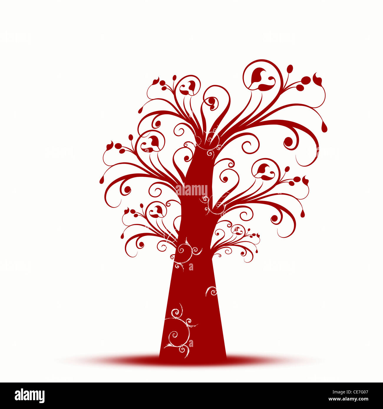 Beautiful art tree isolated on white background Stock Photo - Alamy