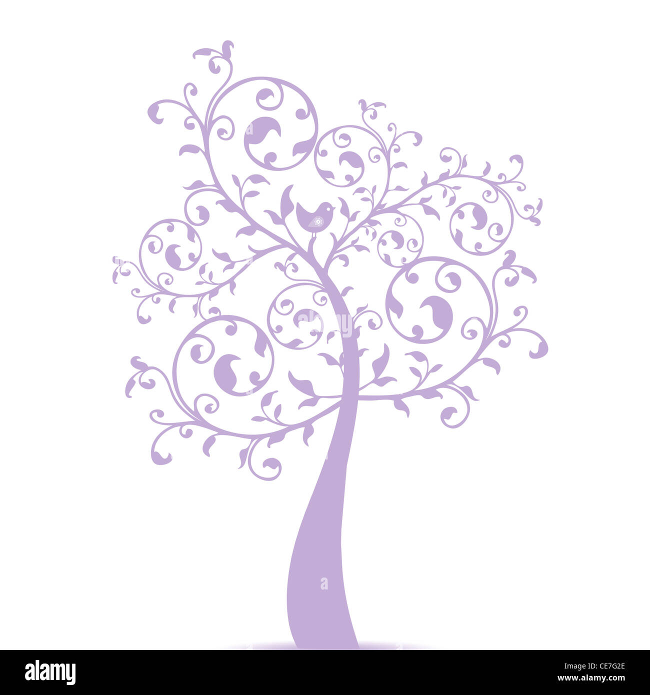 Beautiful art tree isolated on white background Stock Photo - Alamy