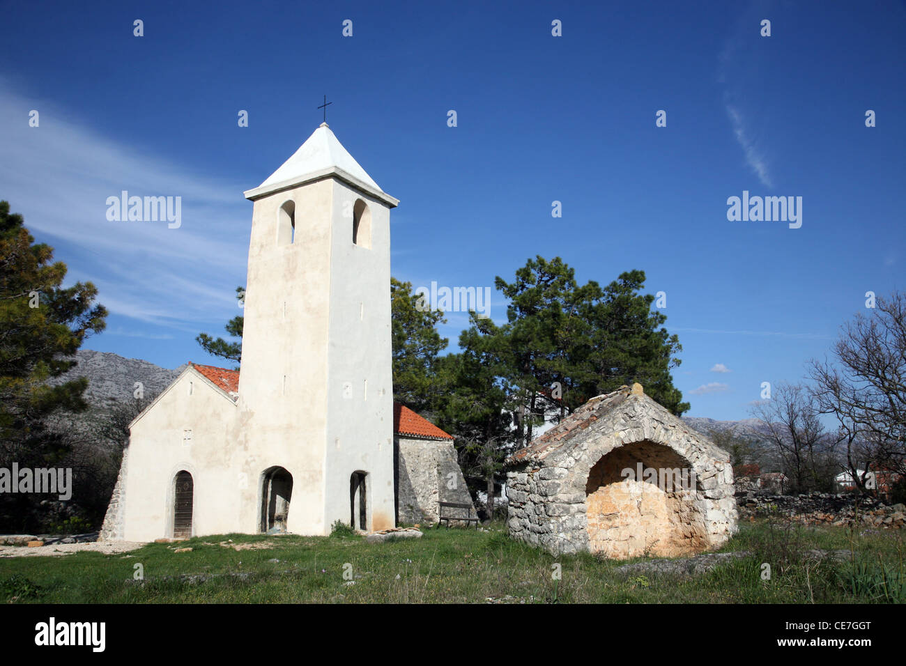 Beautiful small rural church in Croatia Stock Photo - Alamy