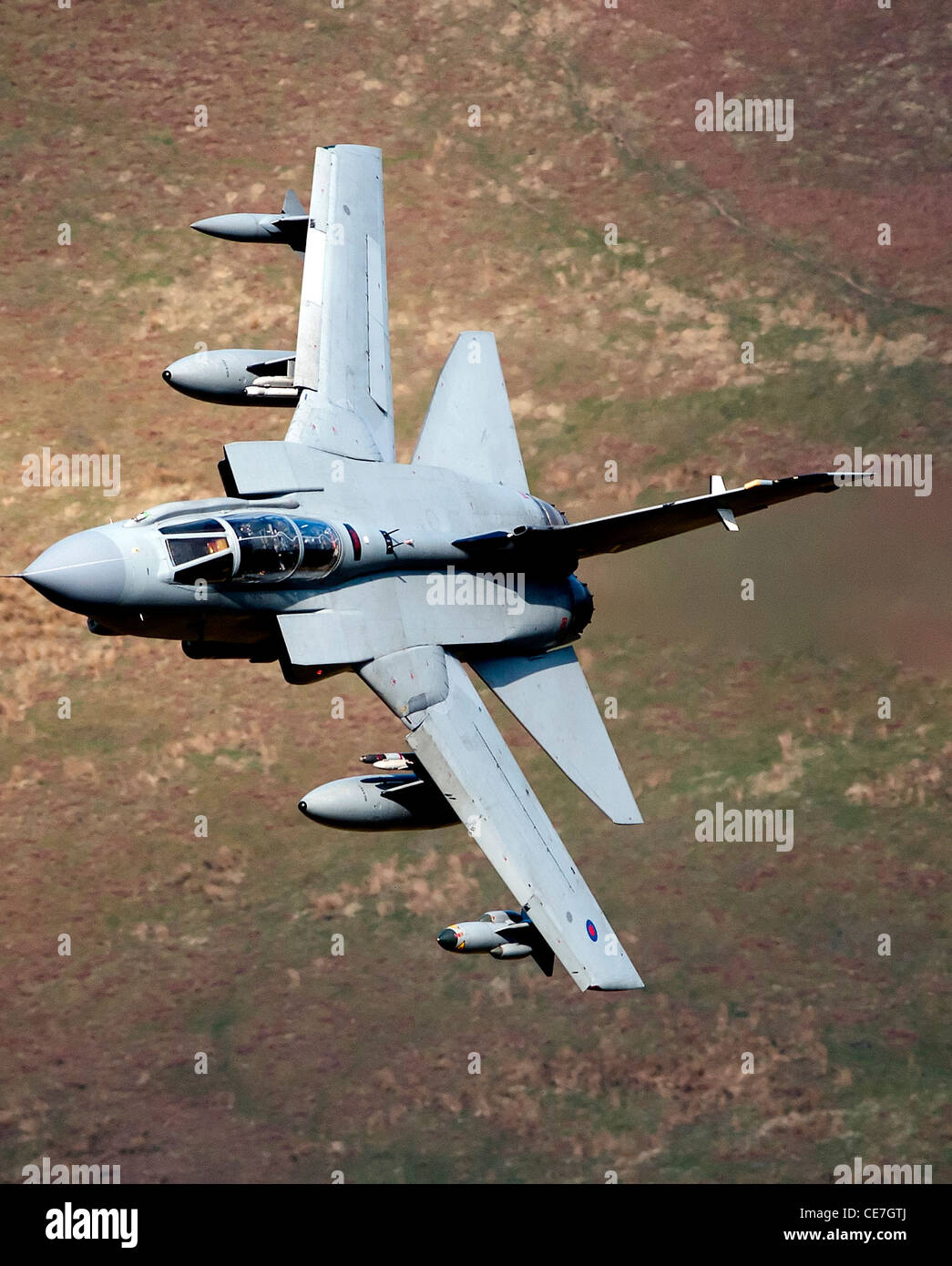 Tornado GR4 low fling in the mach loop mid wales Stock Photo - Alamy