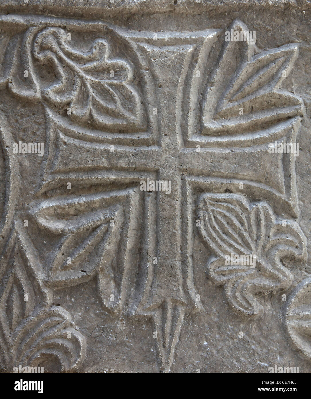 Medieval cross stone Stock Photo - Alamy