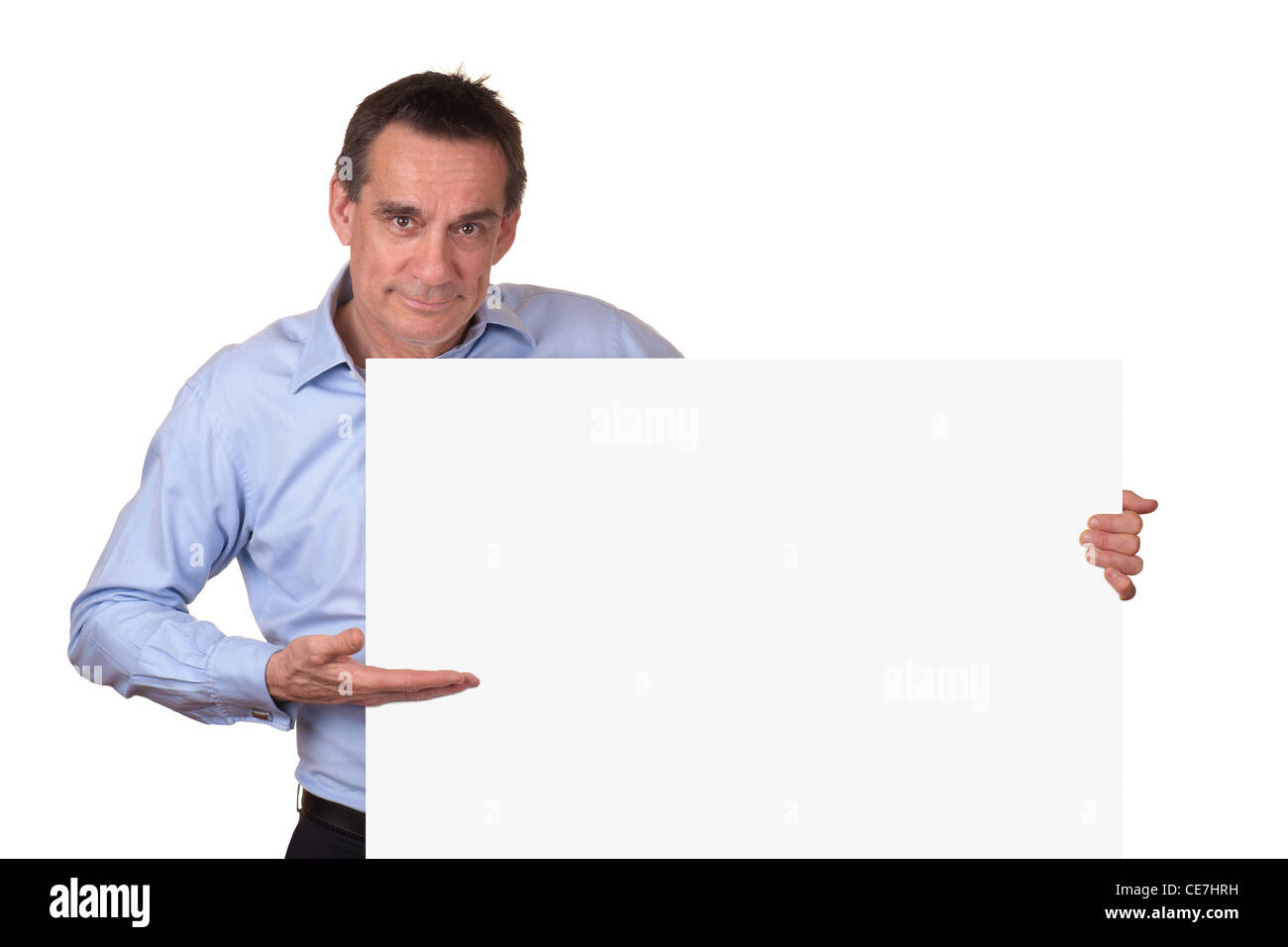 Empty blue sign board Cut Out Stock Images & Pictures - Alamy