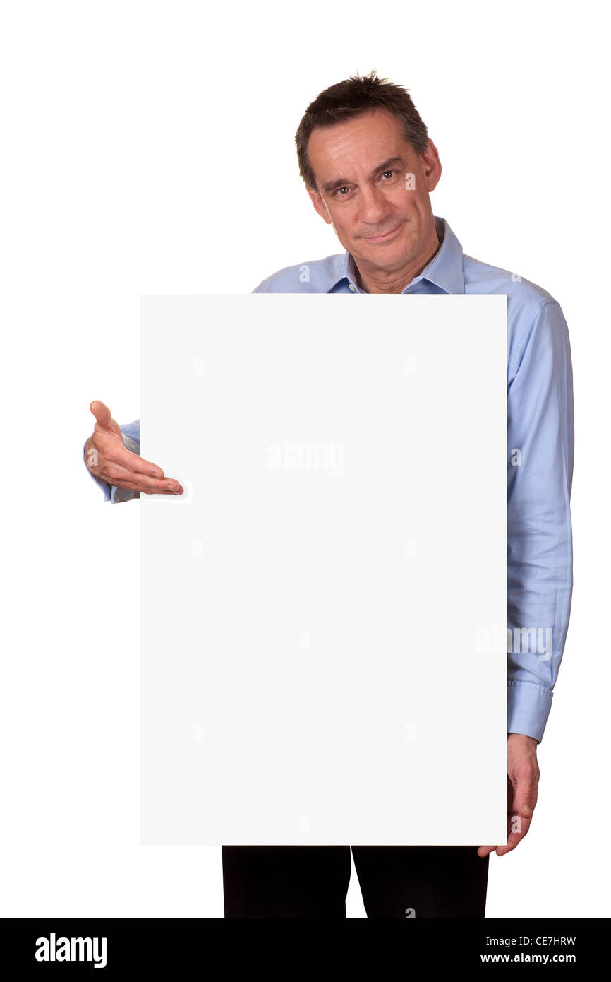 White man holding blank hi-res stock photography and images - Alamy