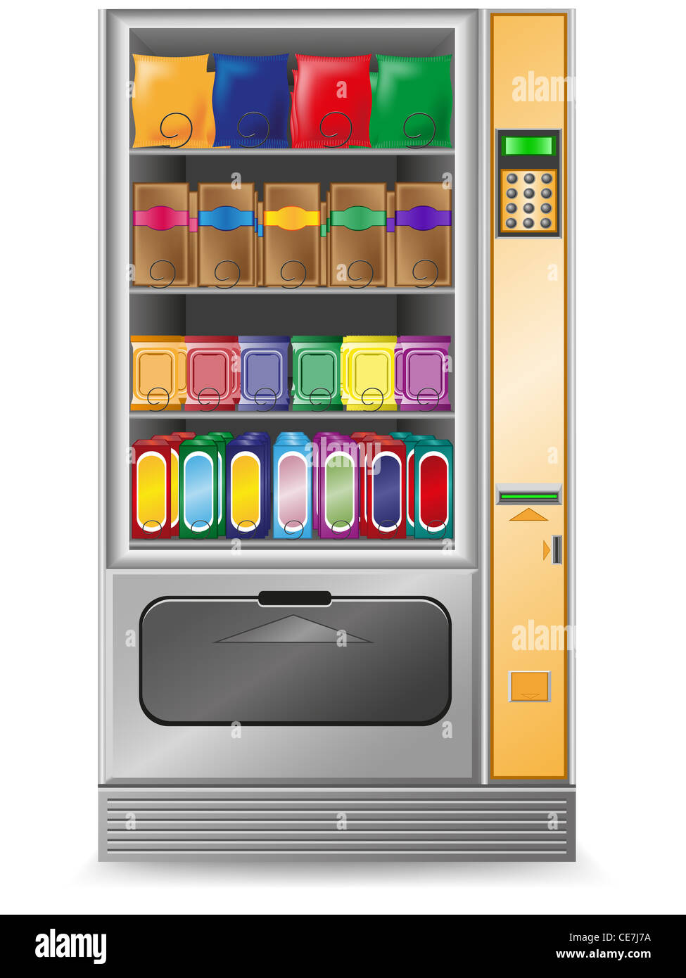 vending snack is a machine illustration isolated on white background ...