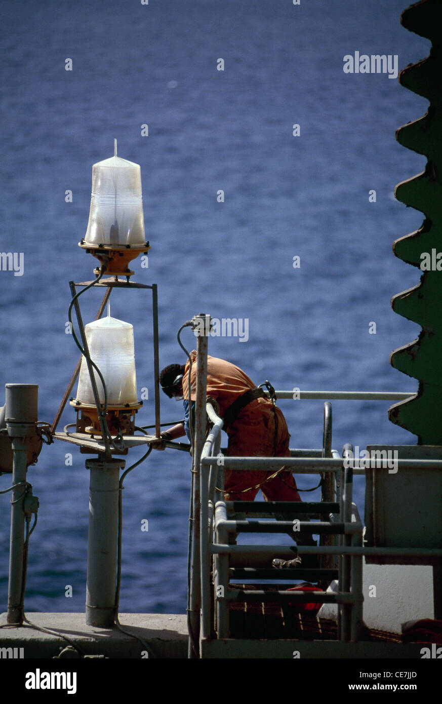 An offshore Santa Fe jackup oil rig drilling in the Red Sea, in ...