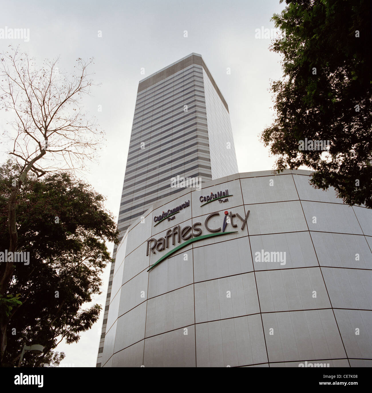 The shopping mall Raffles City Tower in Singapore in Far East Southeast ...