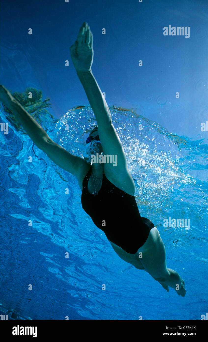 An underwater view of a swimmer Stock Photo - Alamy