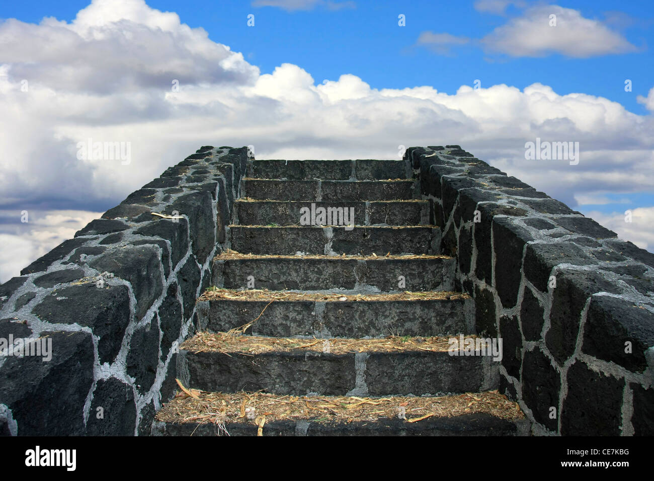 Old stony staircase leading to the sky Stock Photo - Alamy