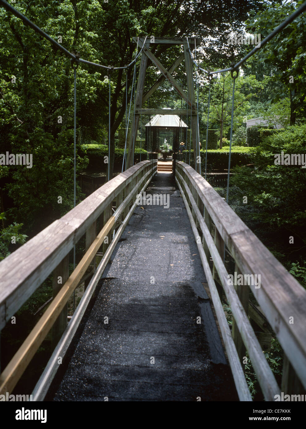 USA Houston Texas Bayou Bend Gardens Bridge over the Bayou Stock Photo ...