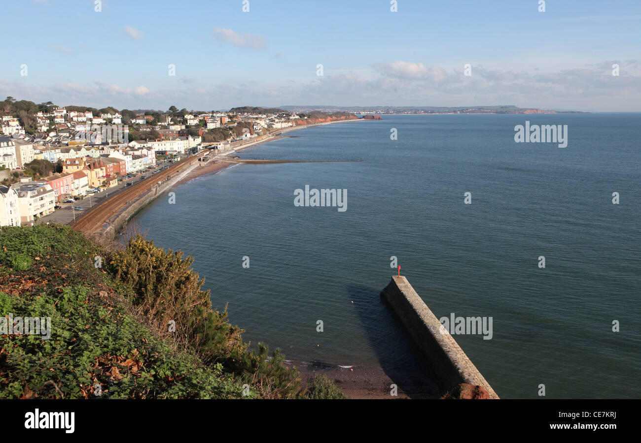 A view of Dawlish seafront looking up the coast Stock Photo - Alamy