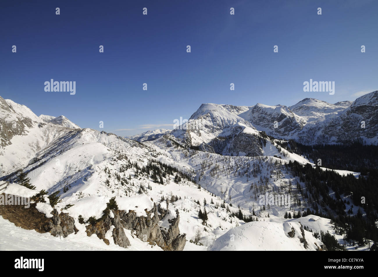 This image shot from the mountain Jenner, Bavarian Alps, Germany Stock ...