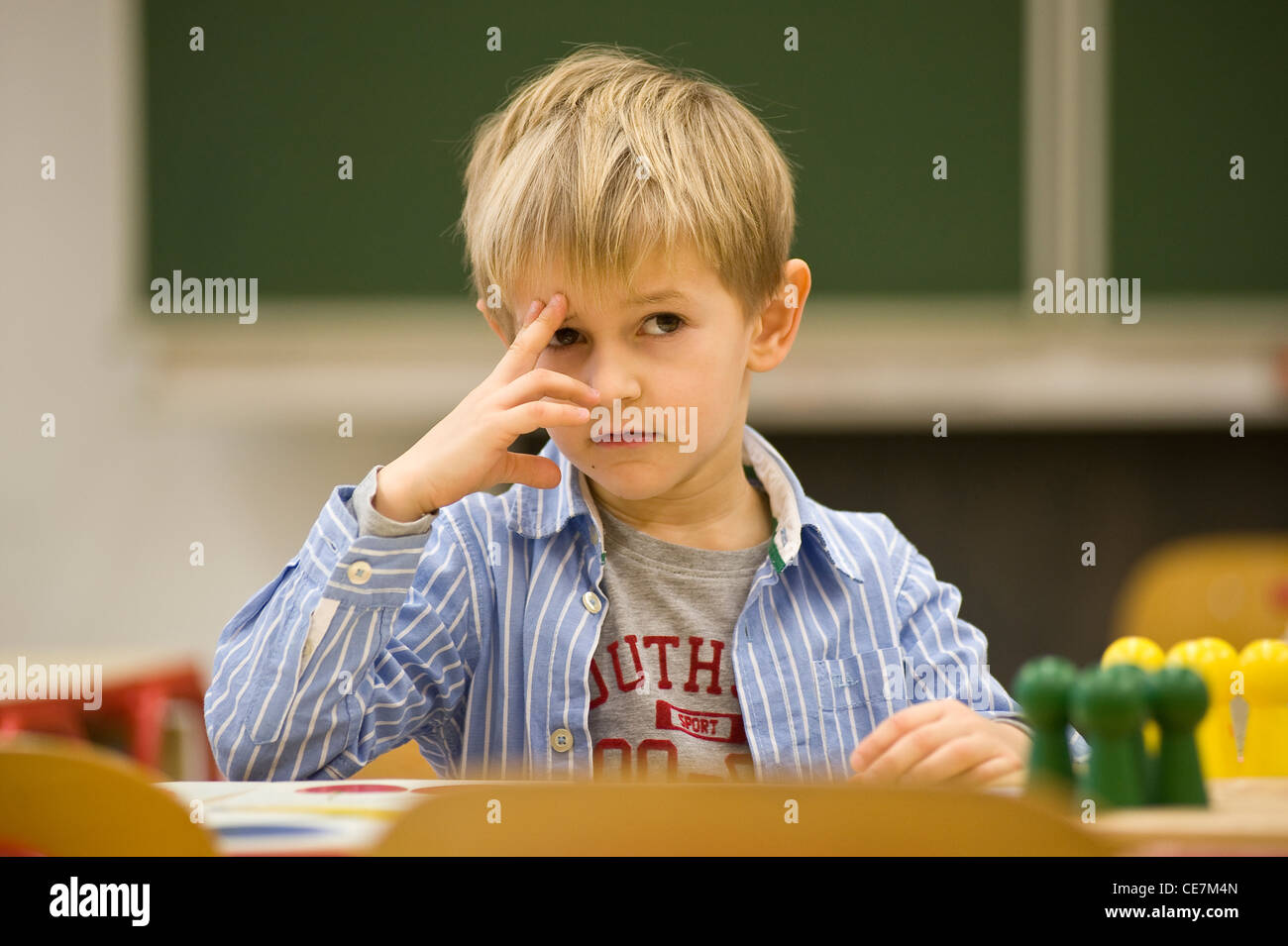 School lessons in the montessori elementary school hi-res stock ...