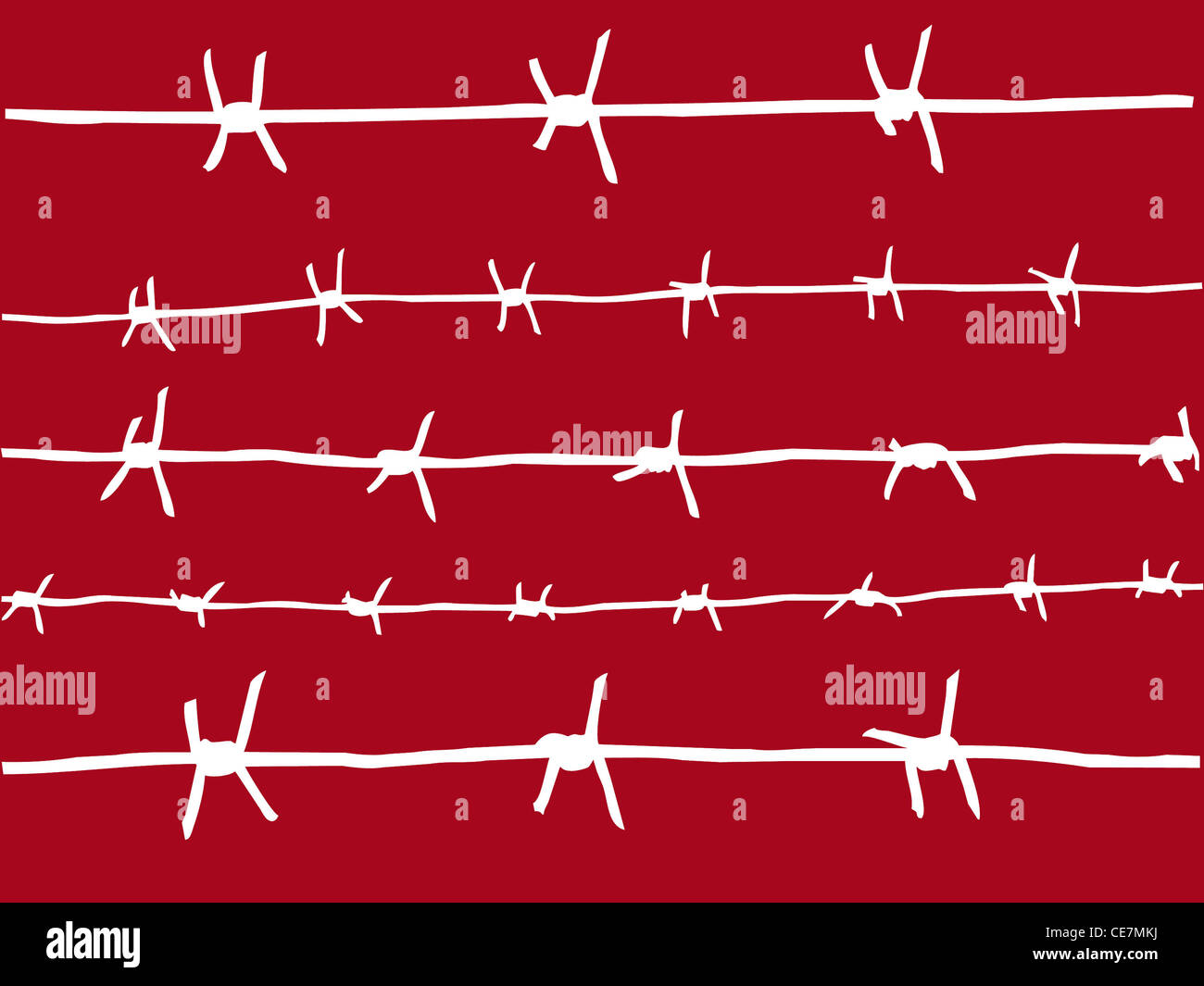 vector drawing of the barbed wire Stock Photo - Alamy