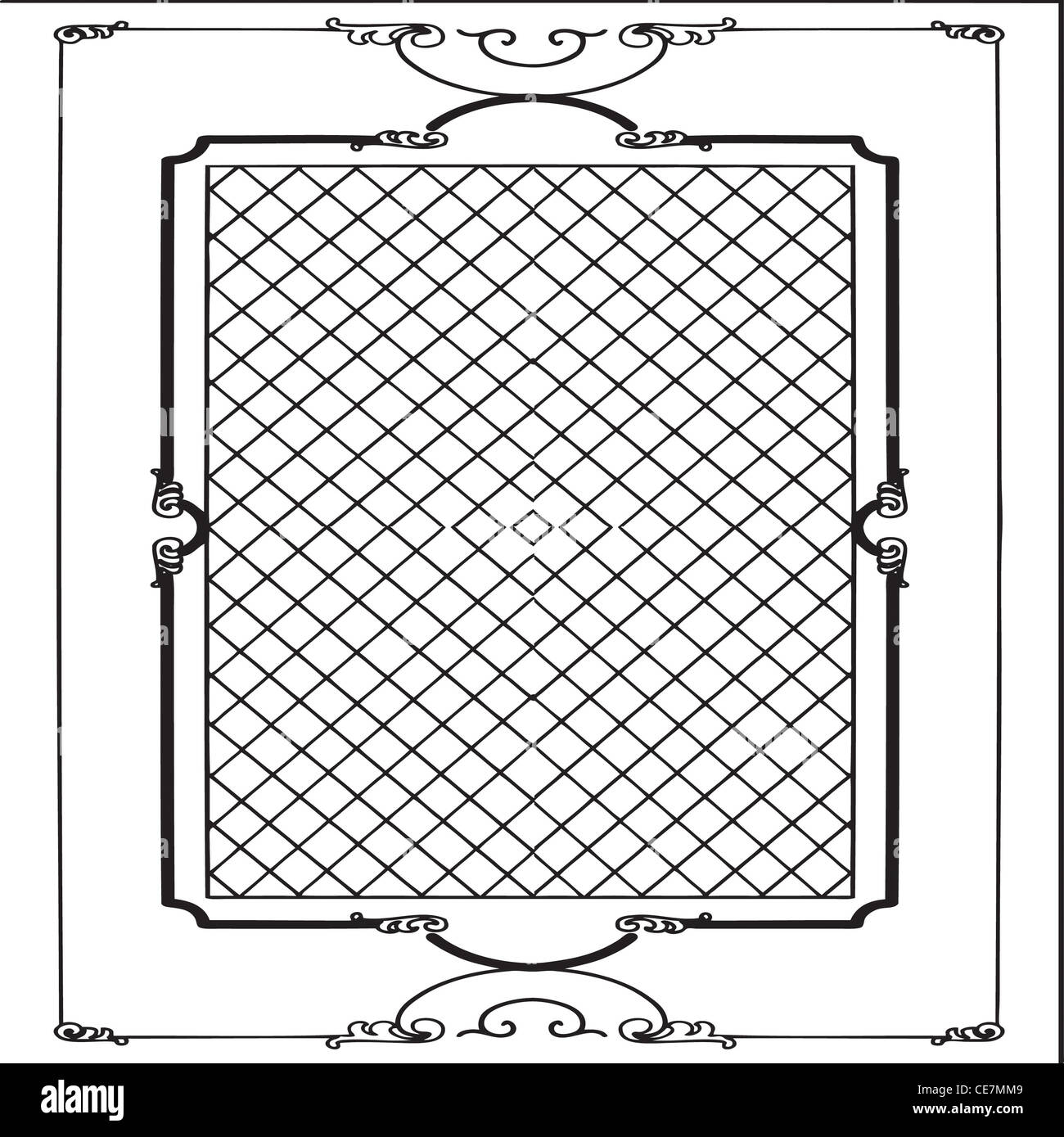 vector frame on white background Stock Photo - Alamy