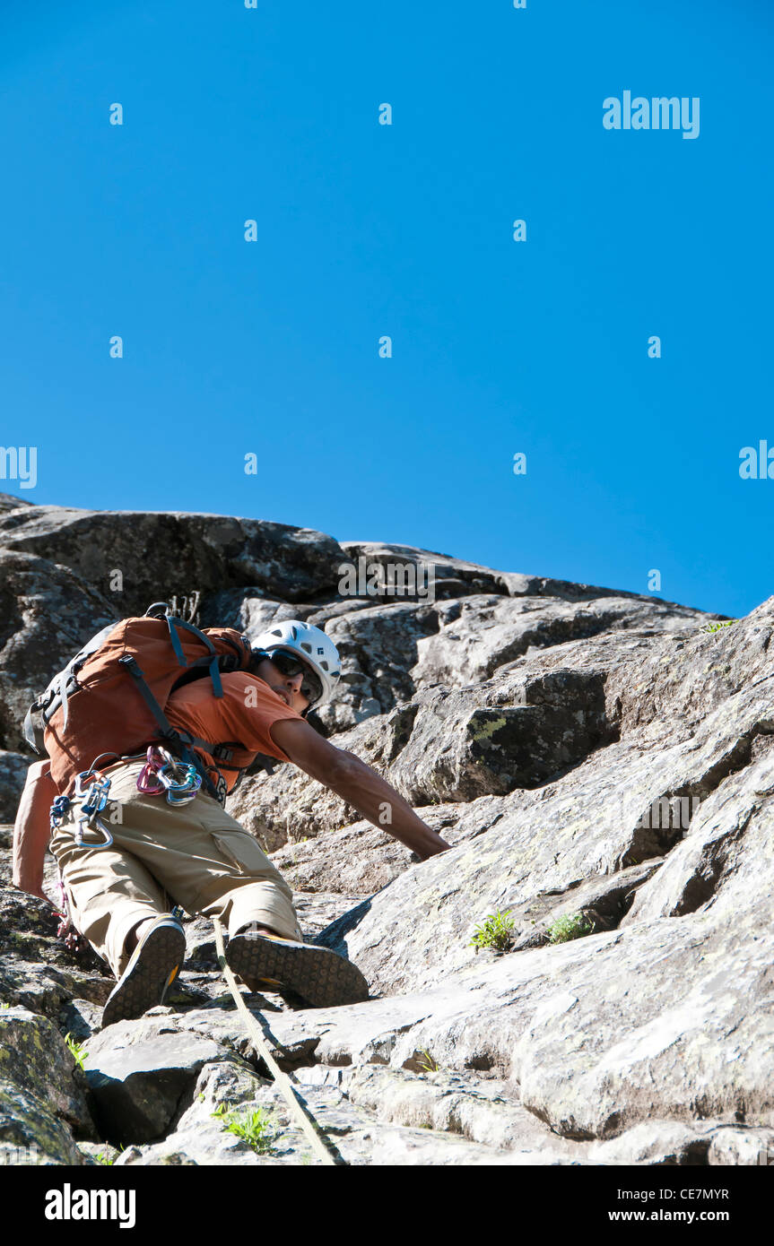 Rock climber, Grand Teton National Park, Jackson, Wyoming Stock Photo ...