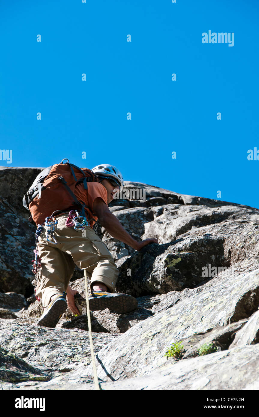 Rock climber, Grand Teton National Park, Jackson, Wyoming Stock Photo ...