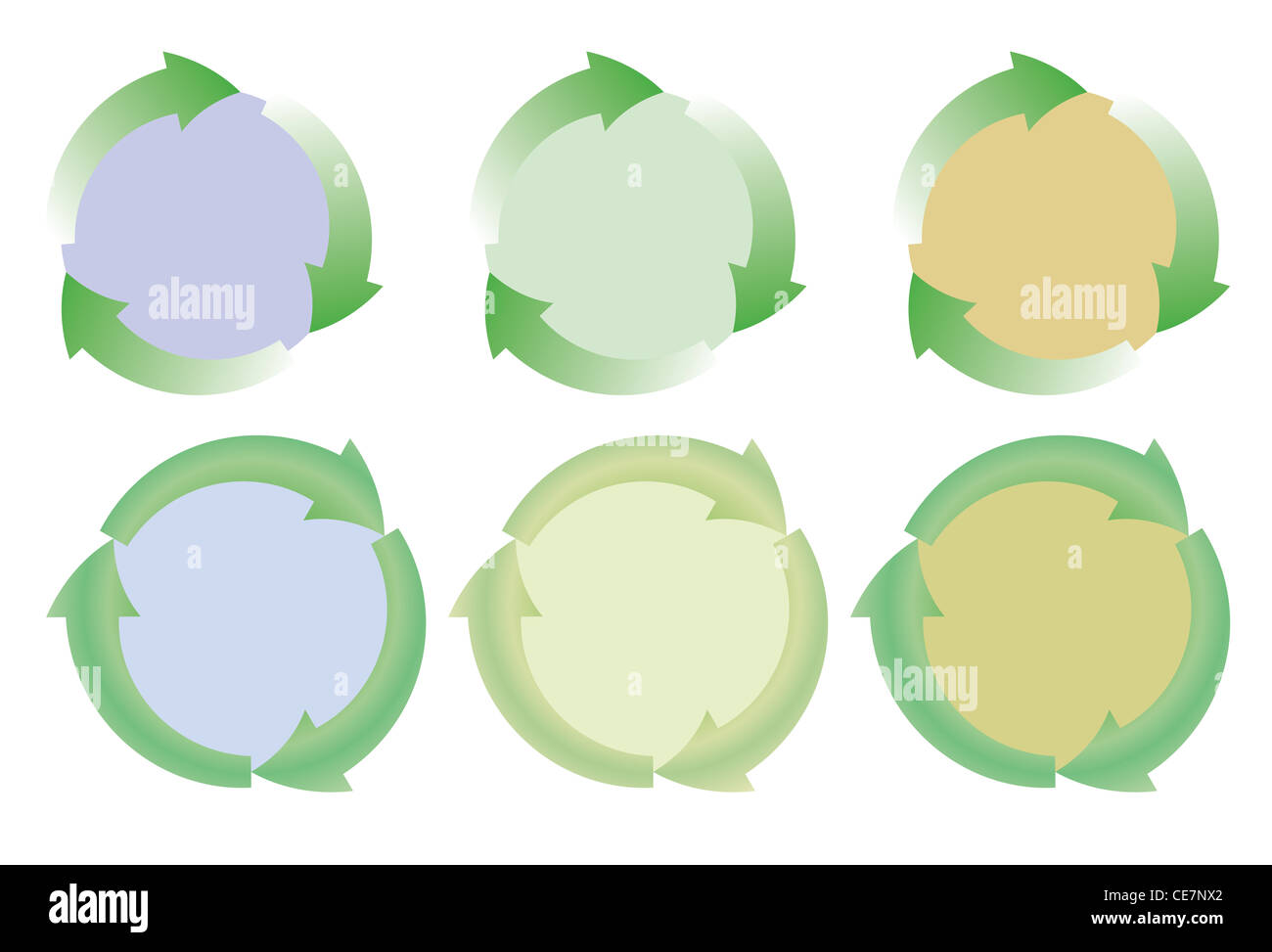 set of recycle icons illustration Stock Photo - Alamy