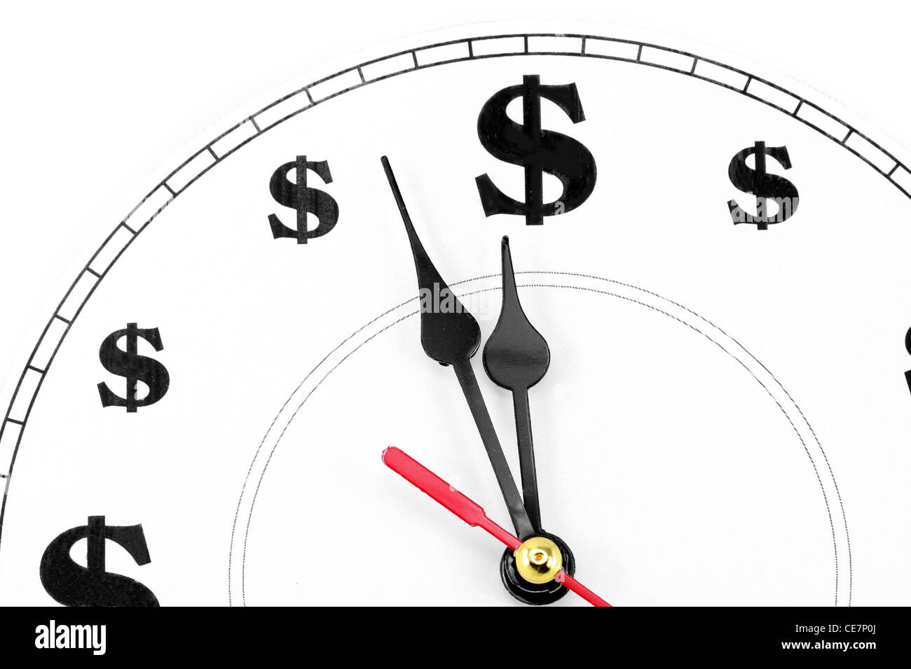 clock and dollar sign, concept of time is money Stock Photo - Alamy