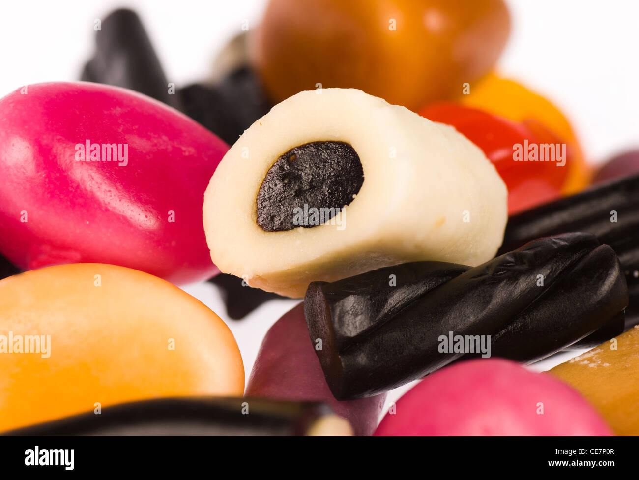 A heap of colorful assorted liquorice candy Stock Photo - Alamy