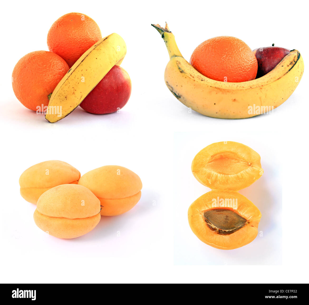 fruits on white background Stock Photo - Alamy