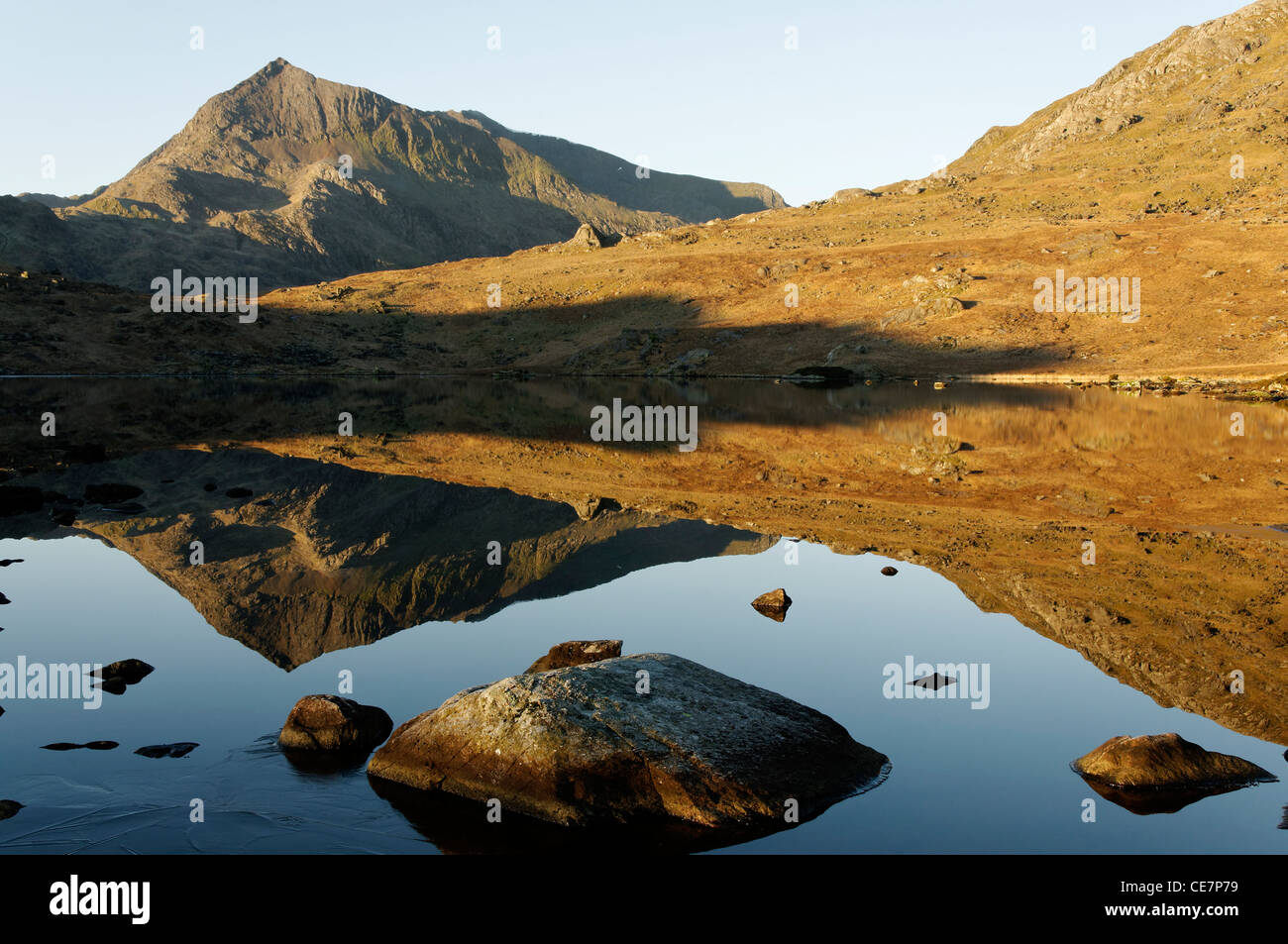 Sunrise over Crib Goch Snowdonia Stock Photo - Alamy