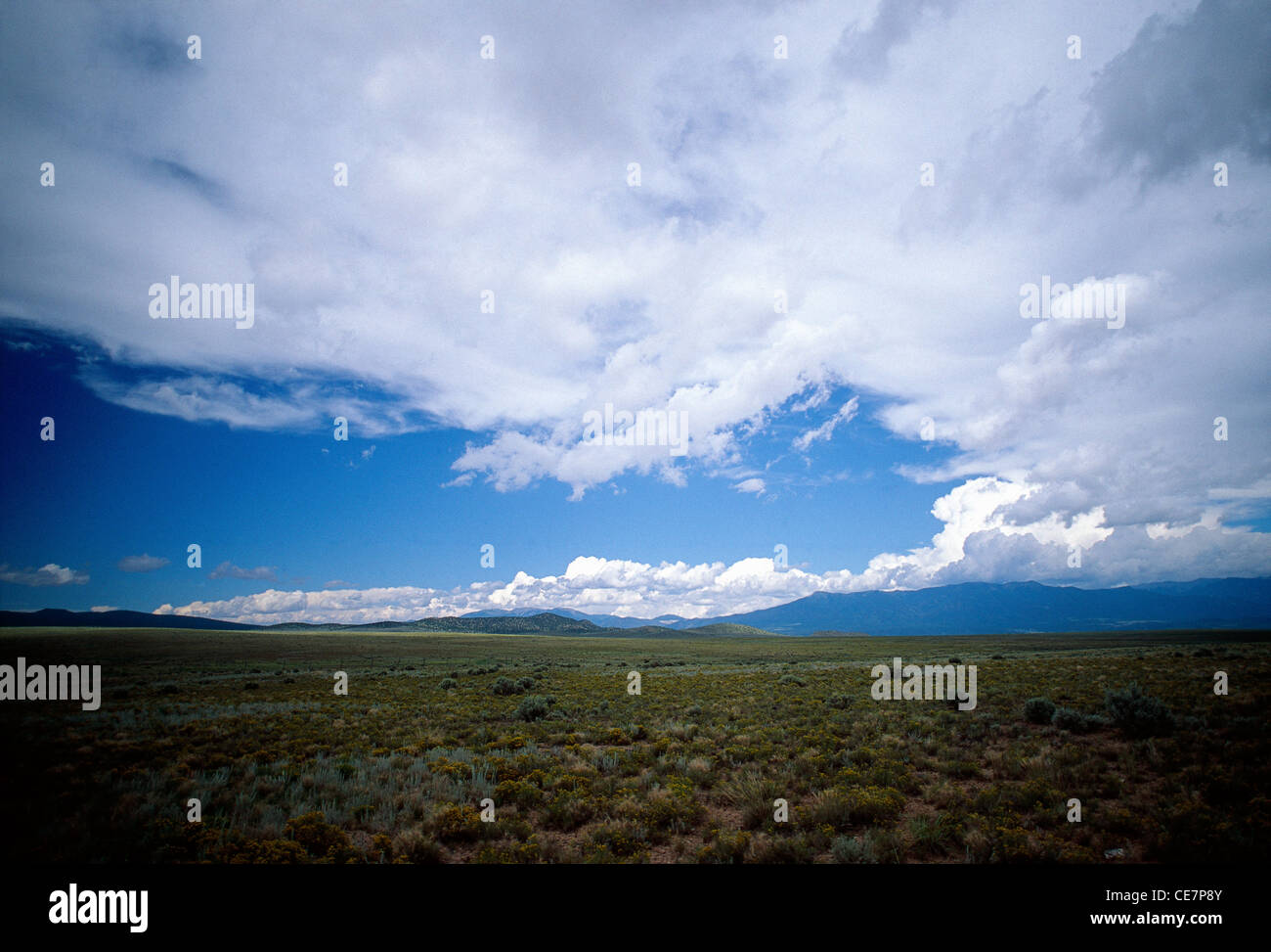 Open sky and range land near Taos, New Mexico, USA Stock Photo - Alamy