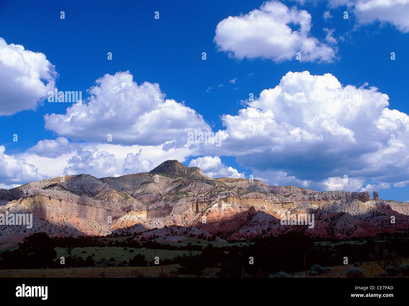 Rugged cliffs and rock formations, Echo Amphitheater, Carson National ...
