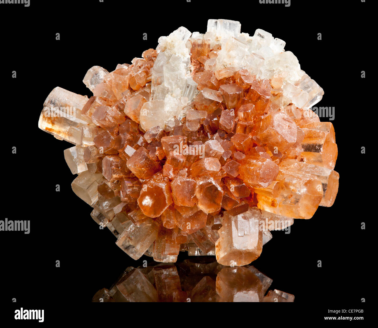 Brown Aragonite cluster (CaCO3 Stock Photo - Alamy